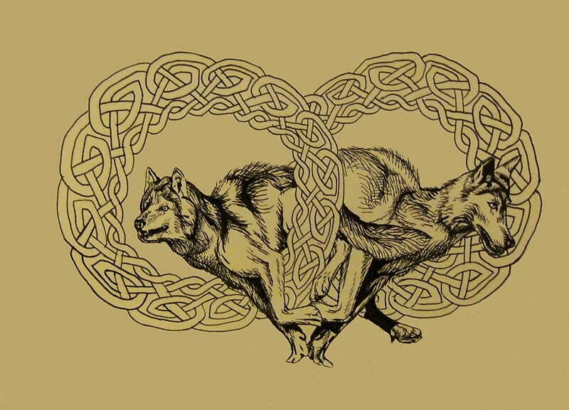 "Celtic Wolves" by RaLiz | Redbubble