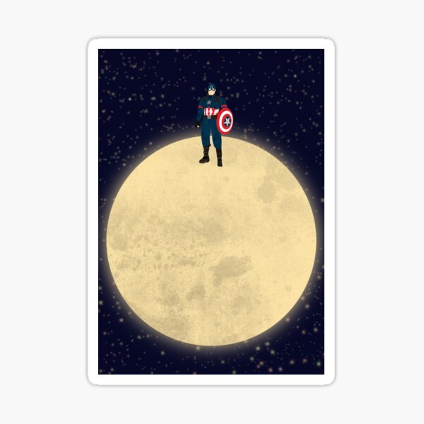 "Cap on Moon with background" Sticker for Sale by art-bykris | Redbubble