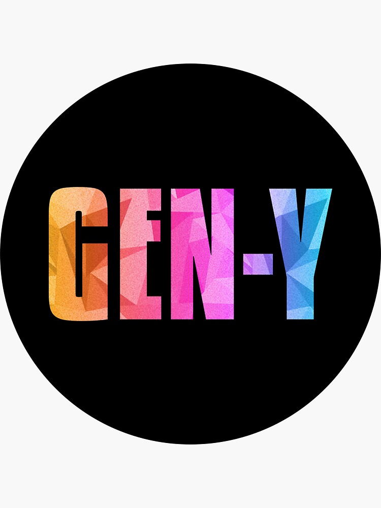 "GEN-Y (Generation Y) - Triangle Vaporwave Color Text" Sticker for Sale ...