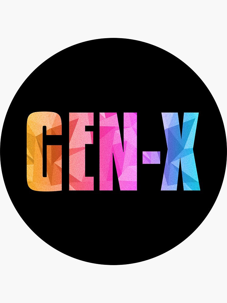 "GEN-X (Generation X) - Triangle Vaporwave Color Text" Sticker for Sale ...