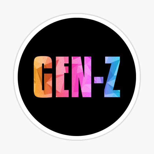 "GEN-Z (Generation Z) - Triangle Vaporwave Color Text" Sticker for Sale ...
