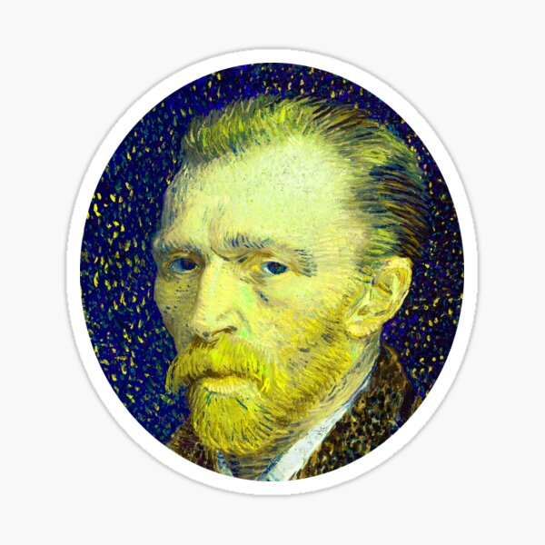 "Vincent Van Gogh Self-Portrait; Yellow Immersion" Sticker for Sale by ...