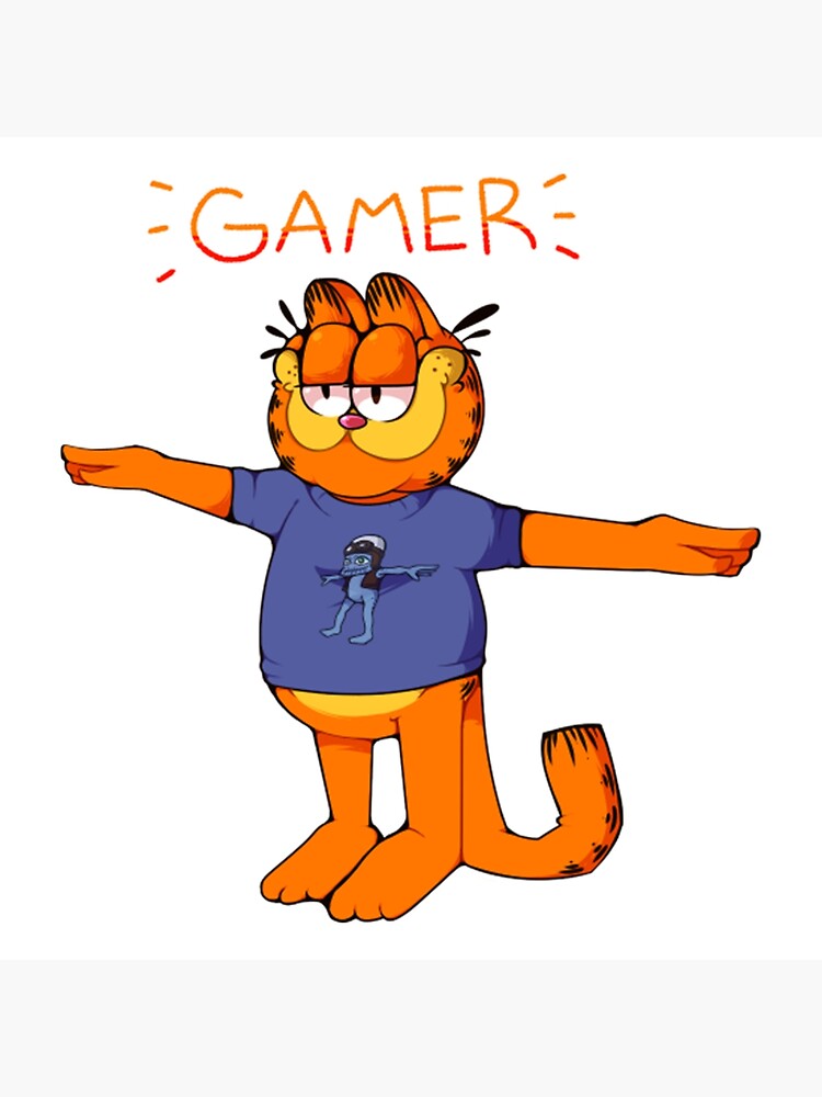 "Gamer Garfield" Poster for Sale by FloydWatson | Redbubble