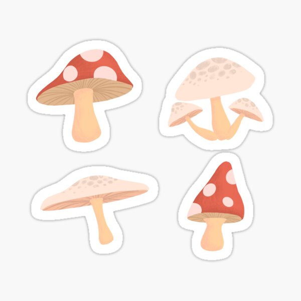"Mushroom Drawing Sticker Pack" Sticker for Sale by kayleeaart | Redbubble