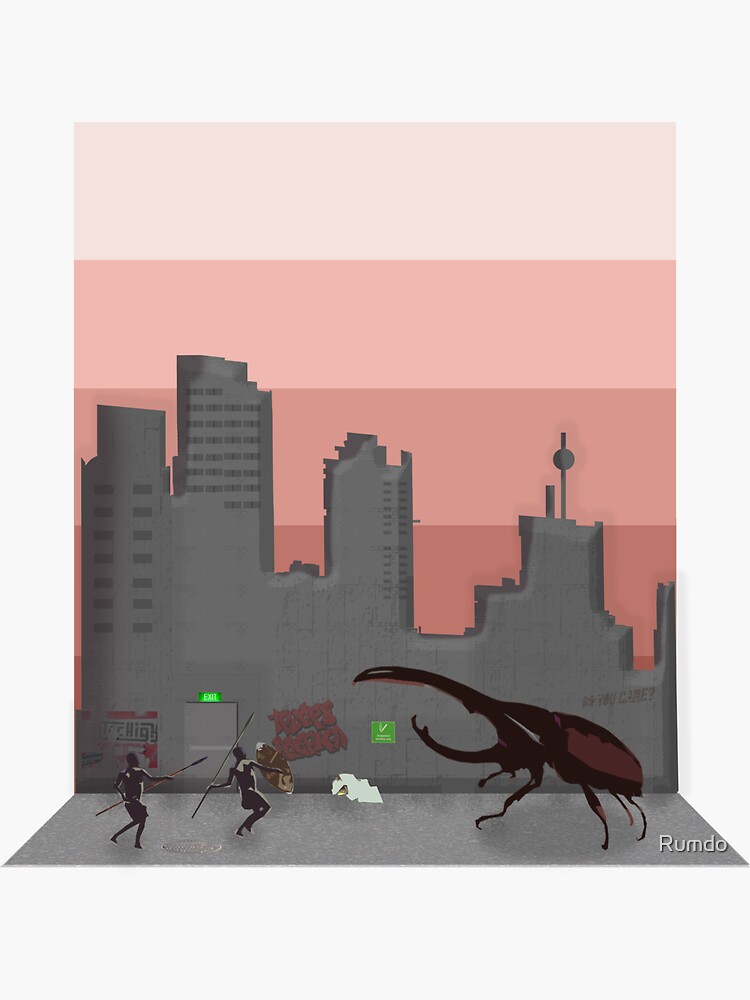 "Hunt or be Hunted" Sticker for Sale by Rumdo | Redbubble