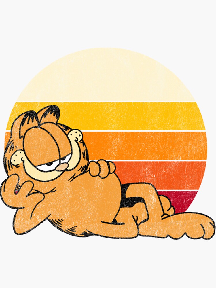 "Vintage sunset Garfield" Sticker for Sale by FloydWatson | Redbubble