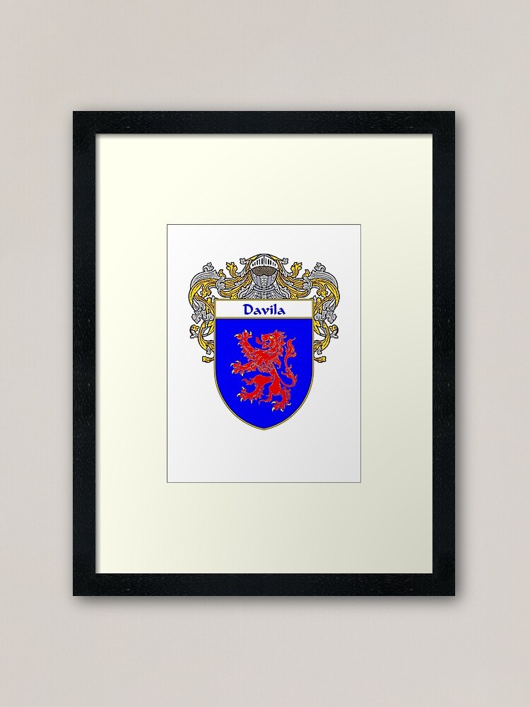 " Davila Coat of Arms/Family Crest" Framed Art Print for Sale by ...