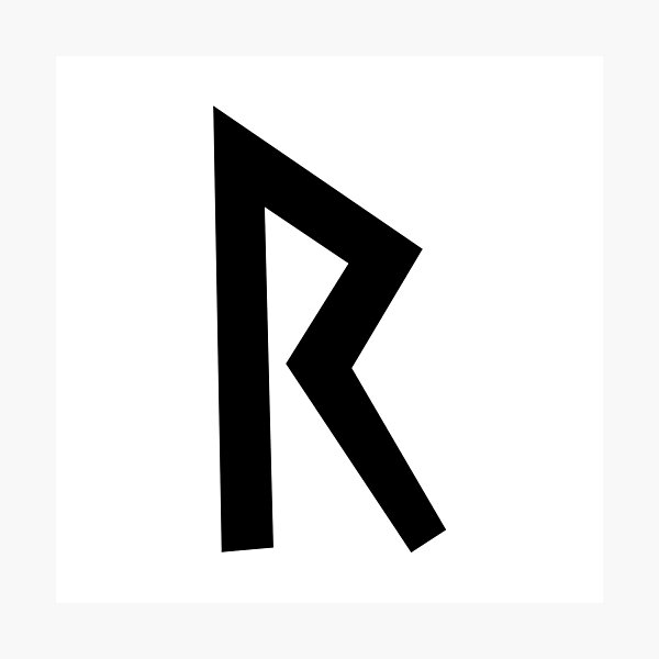 "R – Greek Mythology - Black Letter R " Photographic Print by ...