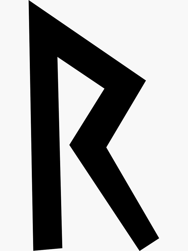 "R – Greek Mythology - Black Letter R " Sticker for Sale by ...