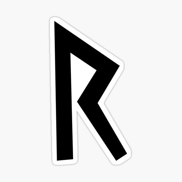 "R – Greek Mythology - Black Letter R " Sticker for Sale by ...