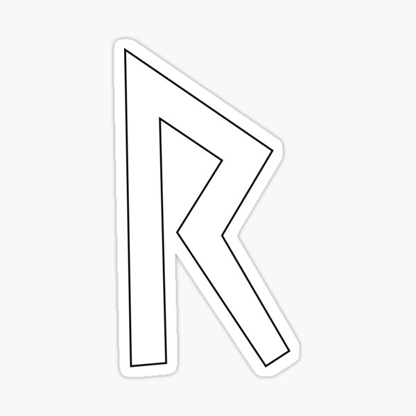 "R – Greek Mythology - White Letter R " Sticker for Sale by ...