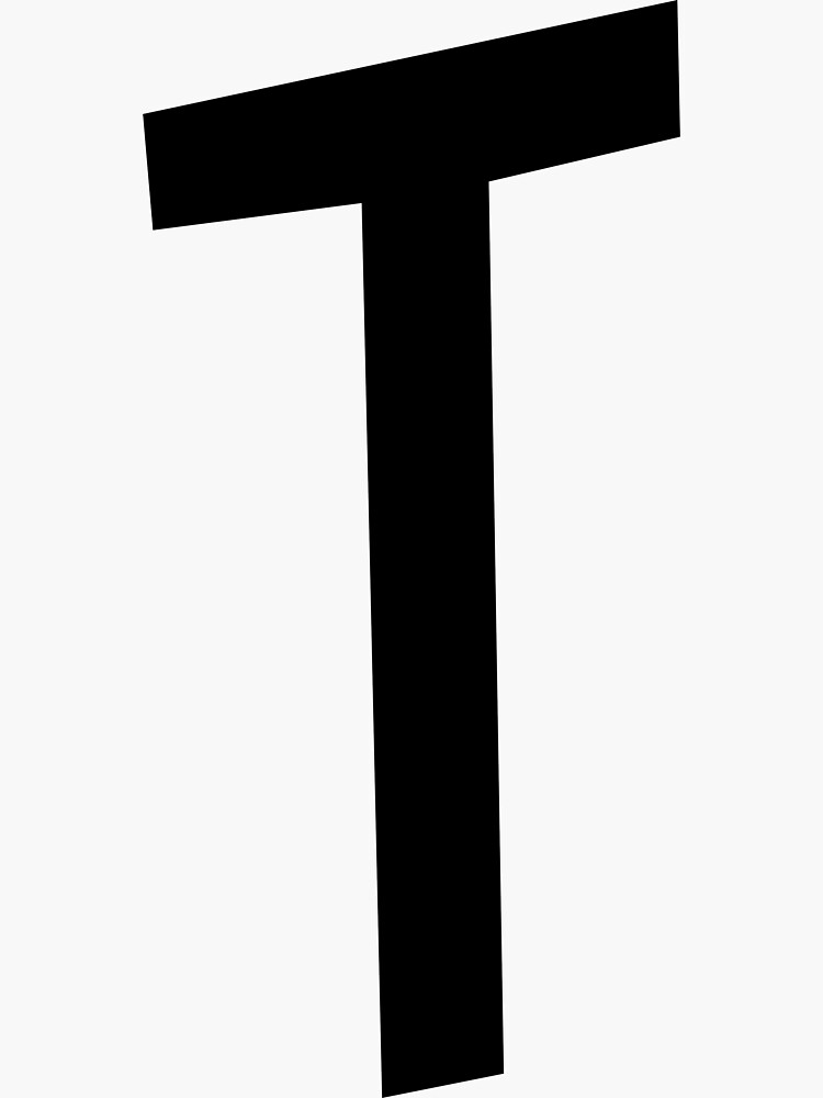 "T – Greek Mythology - Black Letter T" Sticker by MythologyMaster ...