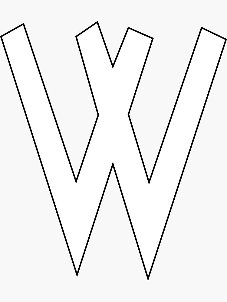 "W – Greek Mythology - White Letter W " Sticker for Sale by ...