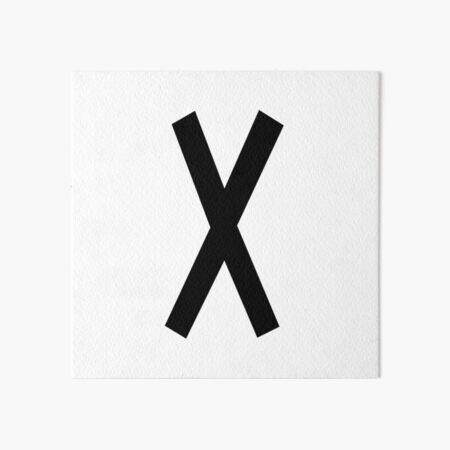 "X – Greek Mythology - Black Letter X " Art Board Print for Sale by ...