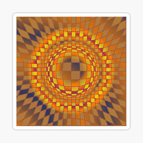"3d optical illusion round shape arts" Sticker for Sale by Khanchoice ...