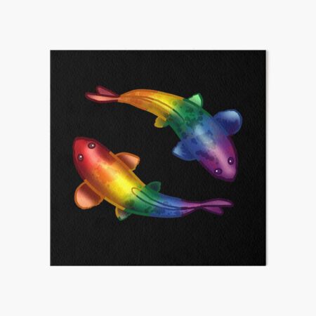 "Rainbow LGBTQ Pride Flag Koi Fish" Art Board Print by You-Are-Valid ...