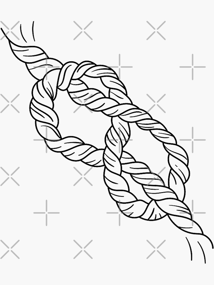 "Aesthetic rope knot" Sticker for Sale by Kristellabeauty | Redbubble