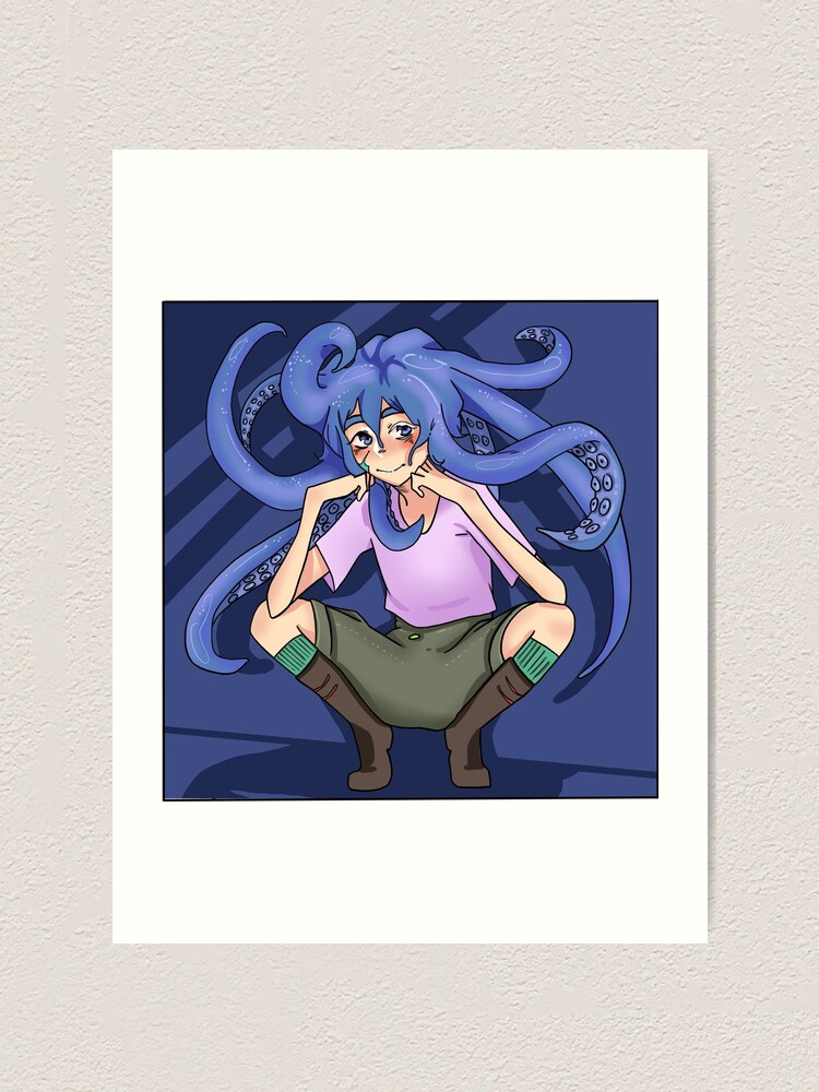 "Octopus Boy Anime" Art Print for Sale by Floomperino | Redbubble
