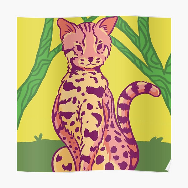 "Track the Trace - Leopard Cat" Poster by Leona1989 | Redbubble
