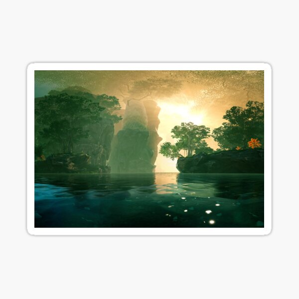 "Satisfactory Game - Landscape" Sticker for Sale by CornerDoorStore ...