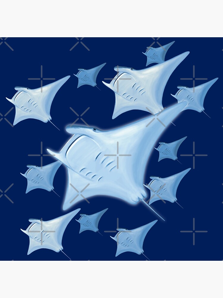 Manta Ray Pattern Premium Matte Vertical Poster