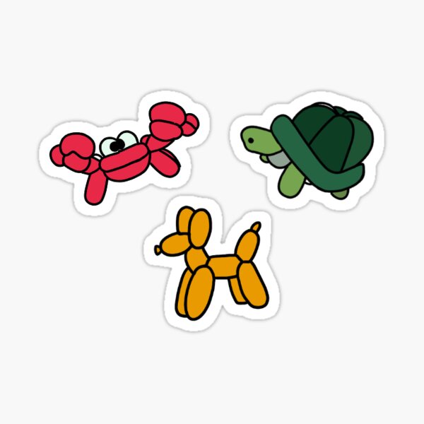 "Balloon animal " Sticker by teddystickers | Redbubble