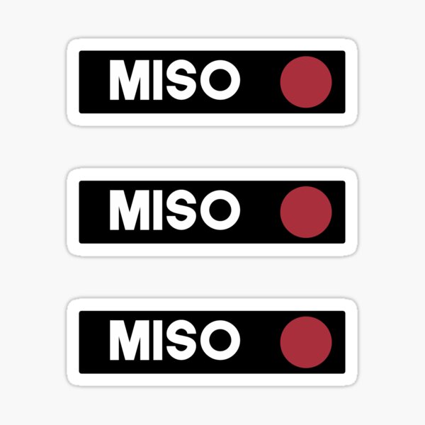 "Miso Japanese Flag Black Background" Sticker for Sale by ...