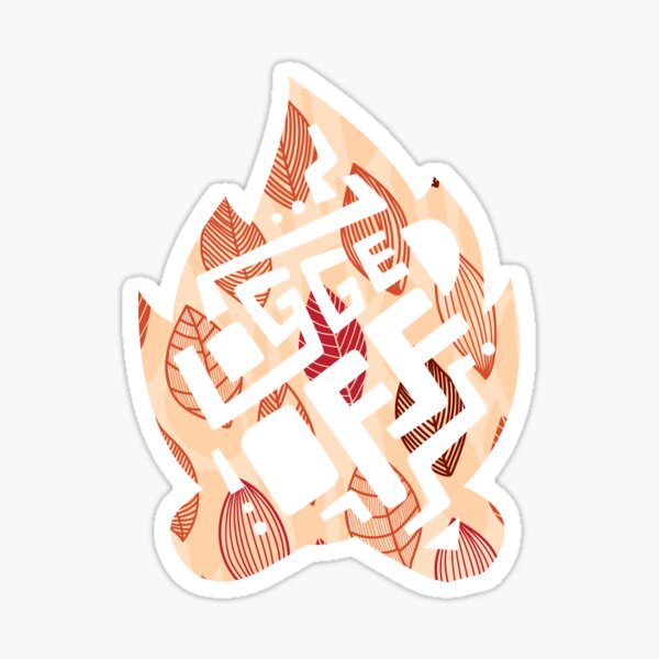 "Logged Off" Sticker for Sale by PixelFit | Redbubble