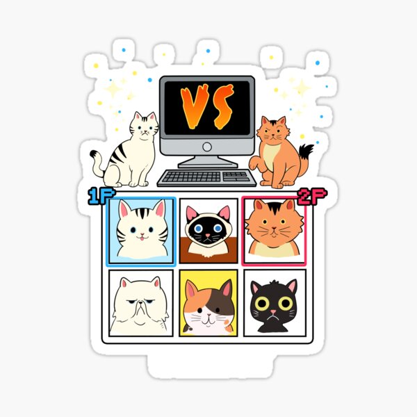 "Awesome Cat Video Game Retro Gaming " Sticker for Sale by WEEKDROP ...