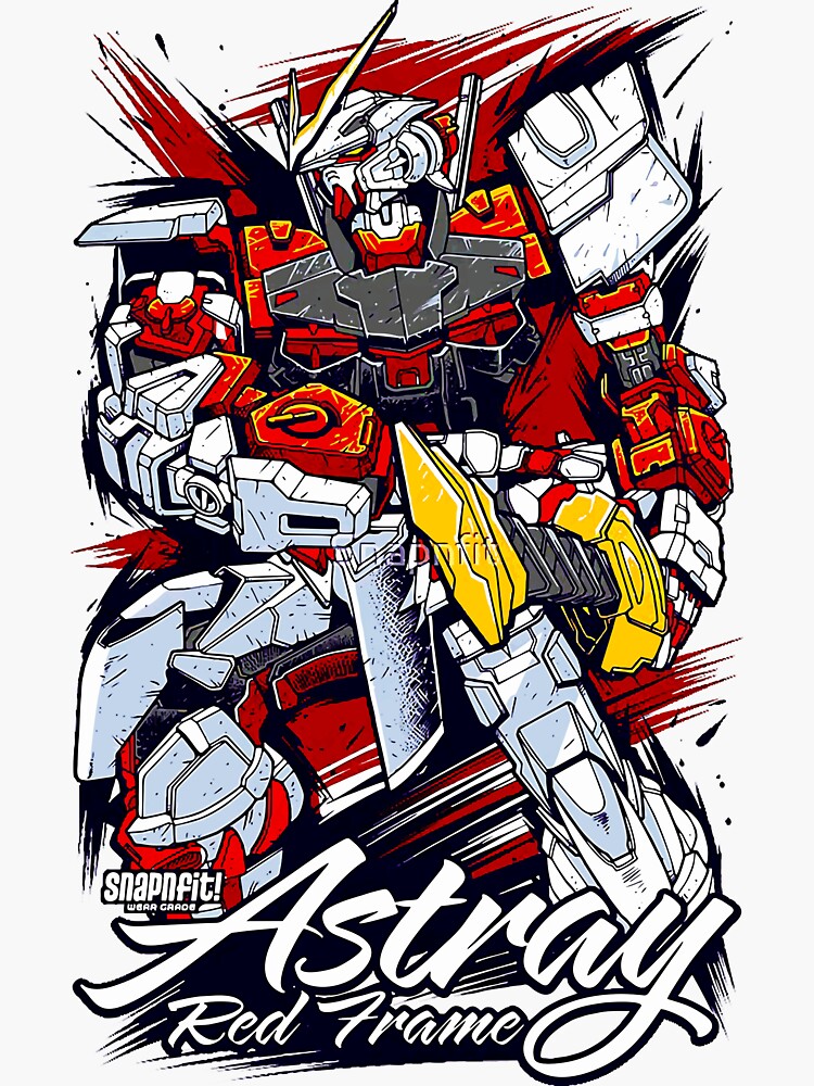 "gundam astray red frame" Sticker by jfoxramona | Redbubble