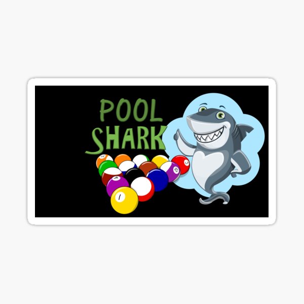 "8 ball pool shark...green... snookerprint" Sticker for Sale by ...