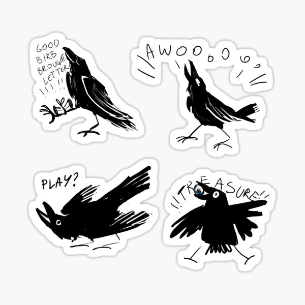 "Funny little crow part 2" Sticker for Sale by TCustodis | Redbubble