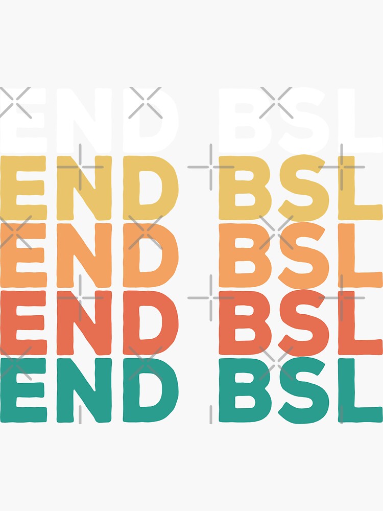 "End BSL Pitbull Staffordshire Bully Breed Pet Rescue" Sticker by ...