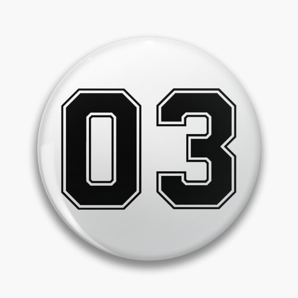 "03 American Football Classic Vintage Sport Jersey Number in black ...