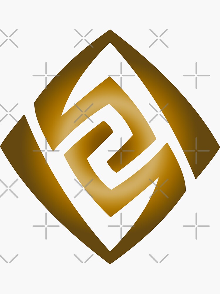 "Geo Symbol Genshin Impact (bright)" Sticker for Sale by LokittyLevi ...