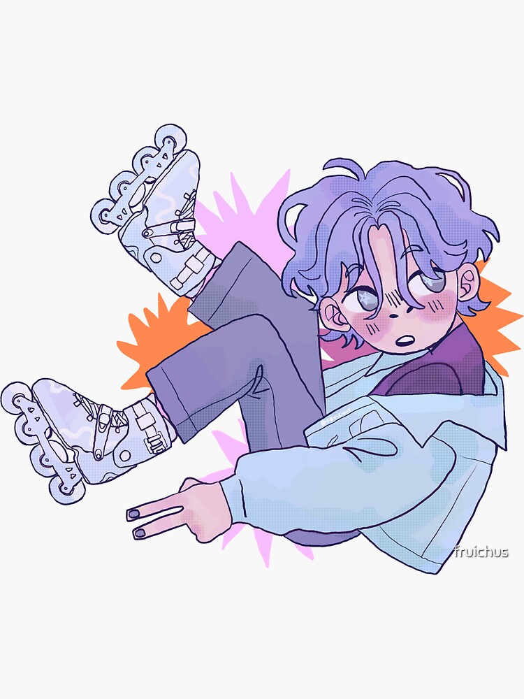 "Rollerskater Langa" Sticker for Sale by fruichus | Redbubble