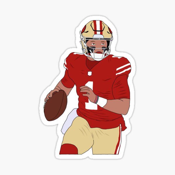 "San Francisco 49ers Justin Fields" Sticker by phinsup | Redbubble