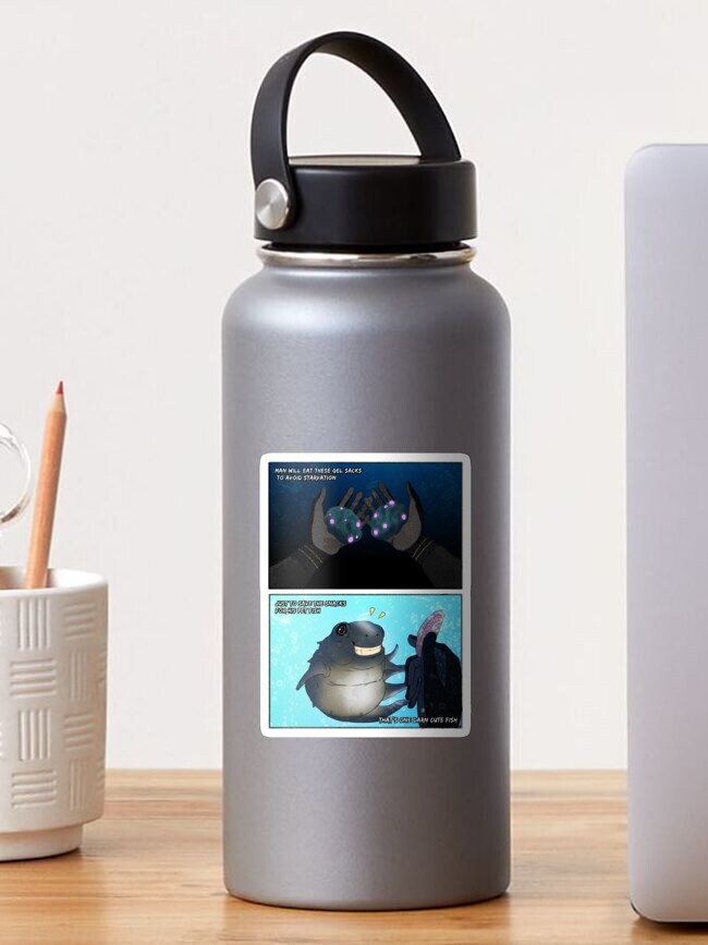 "Cuddle fish snacks" Sticker for Sale by Smafaldda | Redbubble