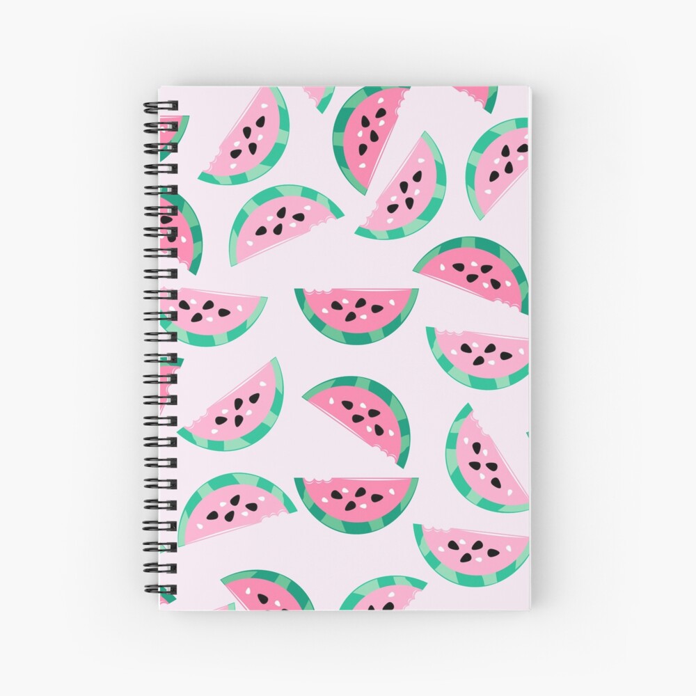 "Watermelon Vibrant and Pastel Pattern" Spiral Notebook by ...