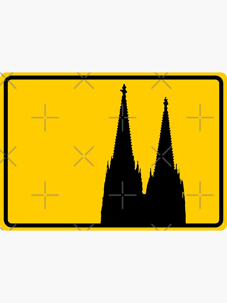 "Sign Cologne with Cologne Cathedral" Sticker by theshirtshops | Redbubble