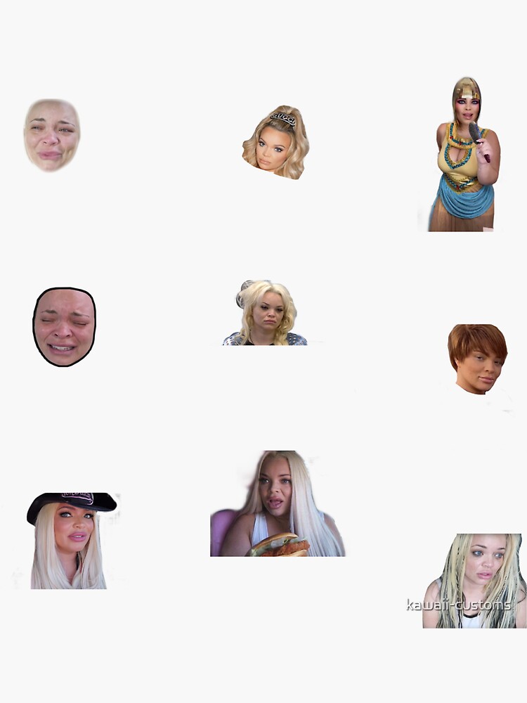 "trisha paytas sticker pack" Sticker by kawaii-customs | Redbubble