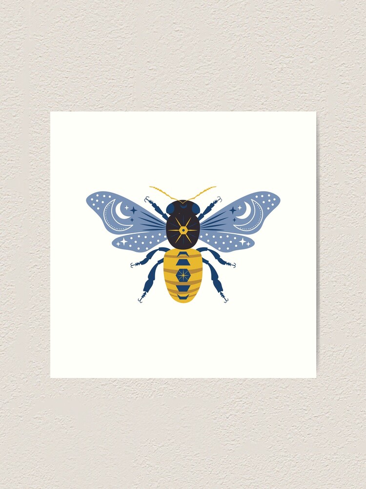 "Cosmic bee with celestial illustration isolated." Art Print for Sale ...
