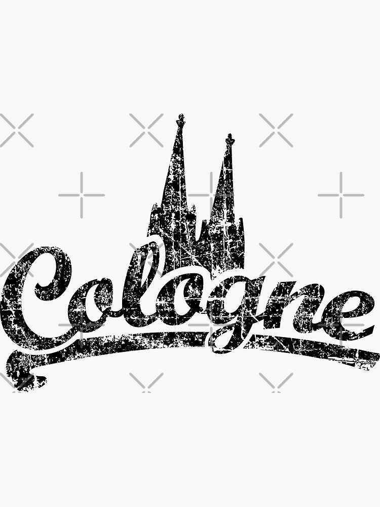"Cologne Classic Vintage Black" Sticker by theshirtshops | Redbubble