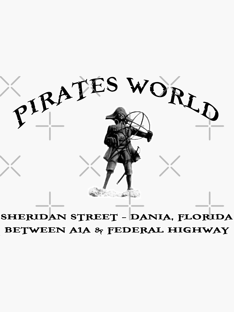 "Pirates World" Sticker for Sale by PleeseTeesMe | Redbubble