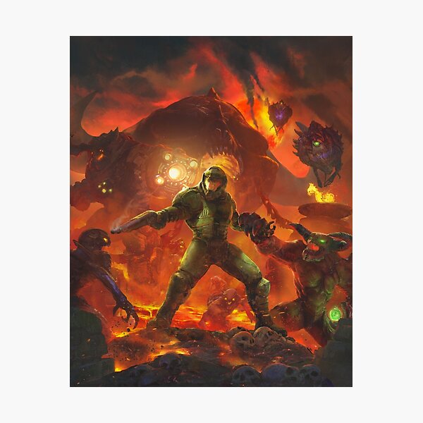 "DOOM Poster (fanart)" Photographic Print by JesperSoelling | Redbubble