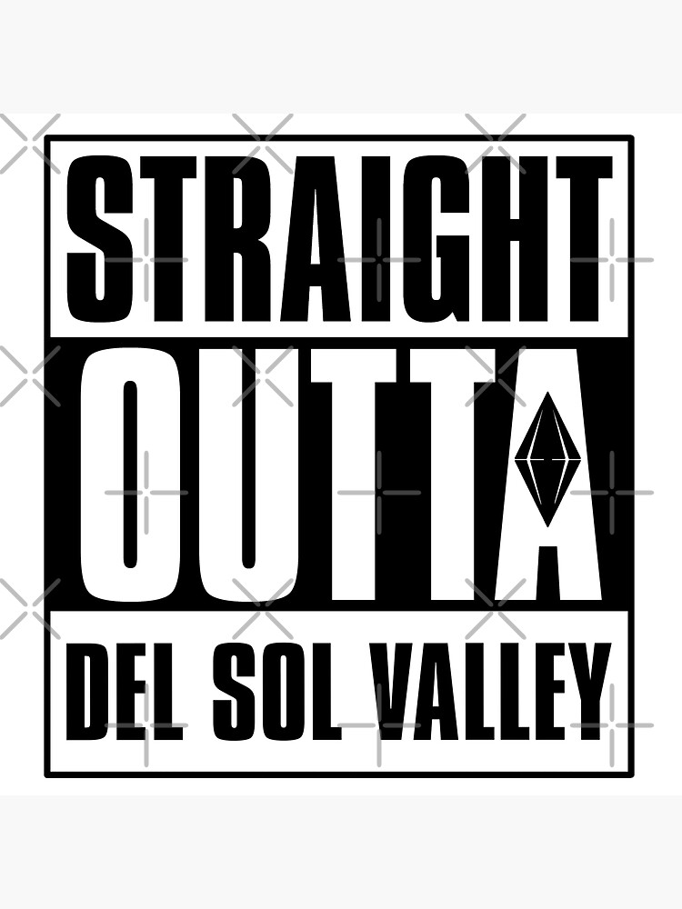 "Straight Outta Del Sol Valley" Sticker for Sale by S3Illustration ...