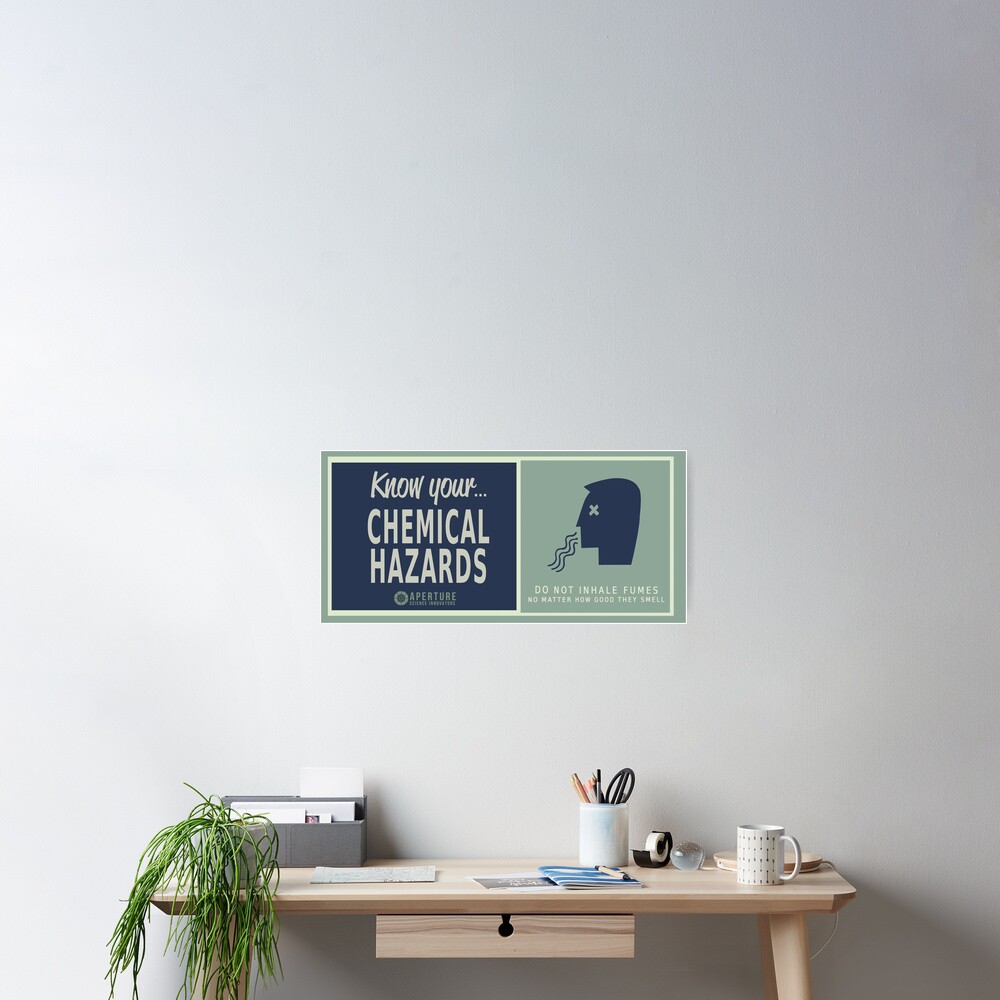 "Portal 2 Aperture Science Poster Know your Chemical Hazards" Poster ...