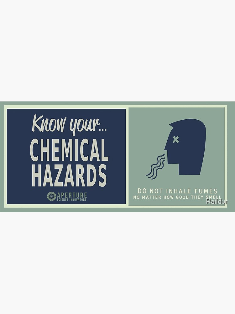 Portal 2 Aperture Science Poster Know your Chemical Hazards Premium ...