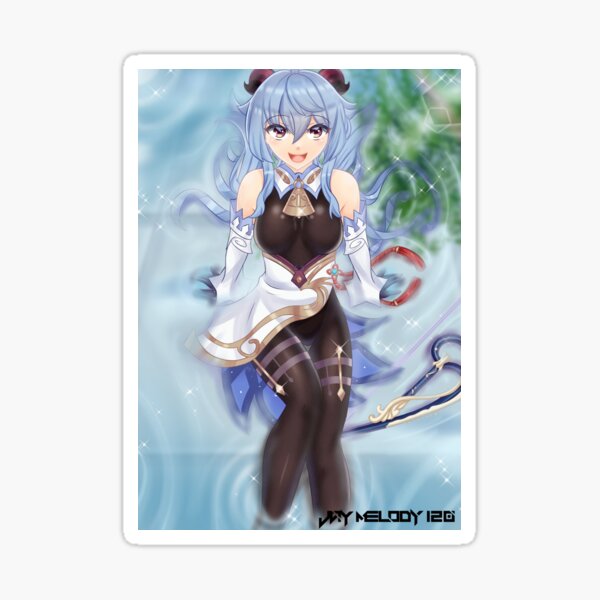 "Ganyu (Genshin Impact Fan Art)" Sticker for Sale by Rho-Unleashed ...