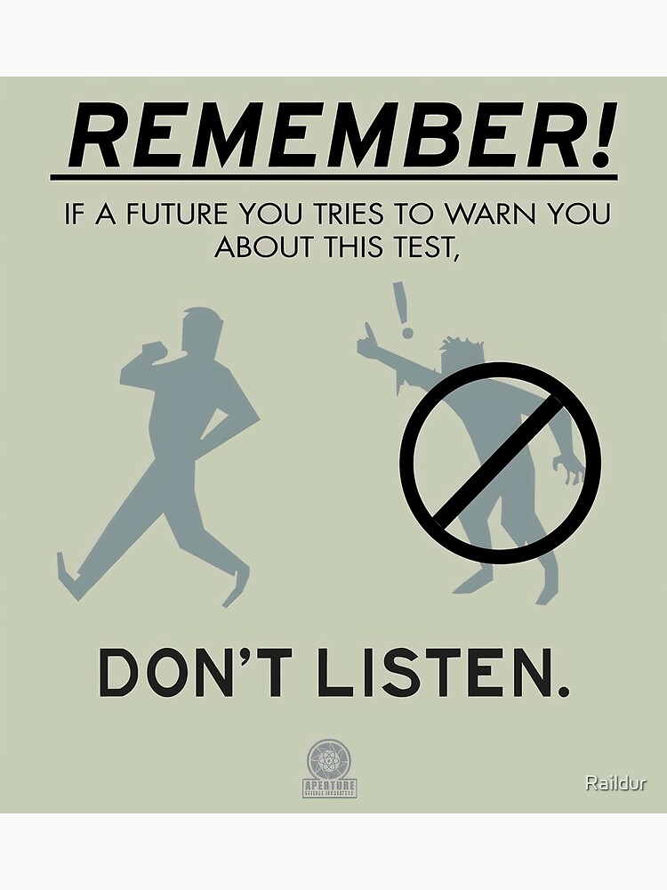 Portal 2 Aperture Science Safety Poster Premium Matte Vertical Poster ...